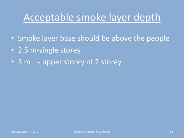 Smoke extraction in buildings | PPTX