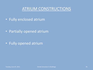 Smoke extraction in buildings | PPTX
