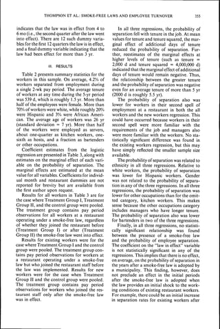 Smoke Free Laws And Employee Turnover | PDF