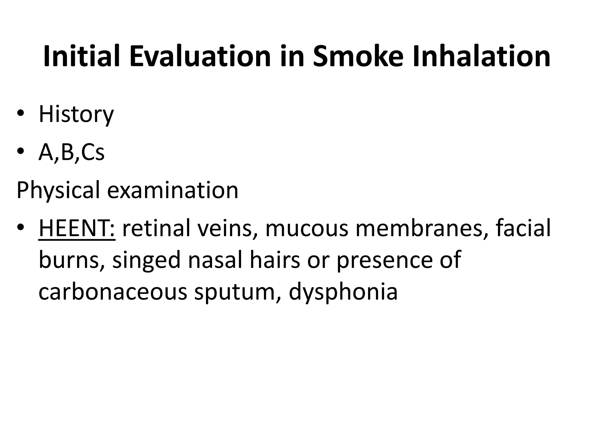 Smoke Inhalation Physiotherapy Management | PPTX