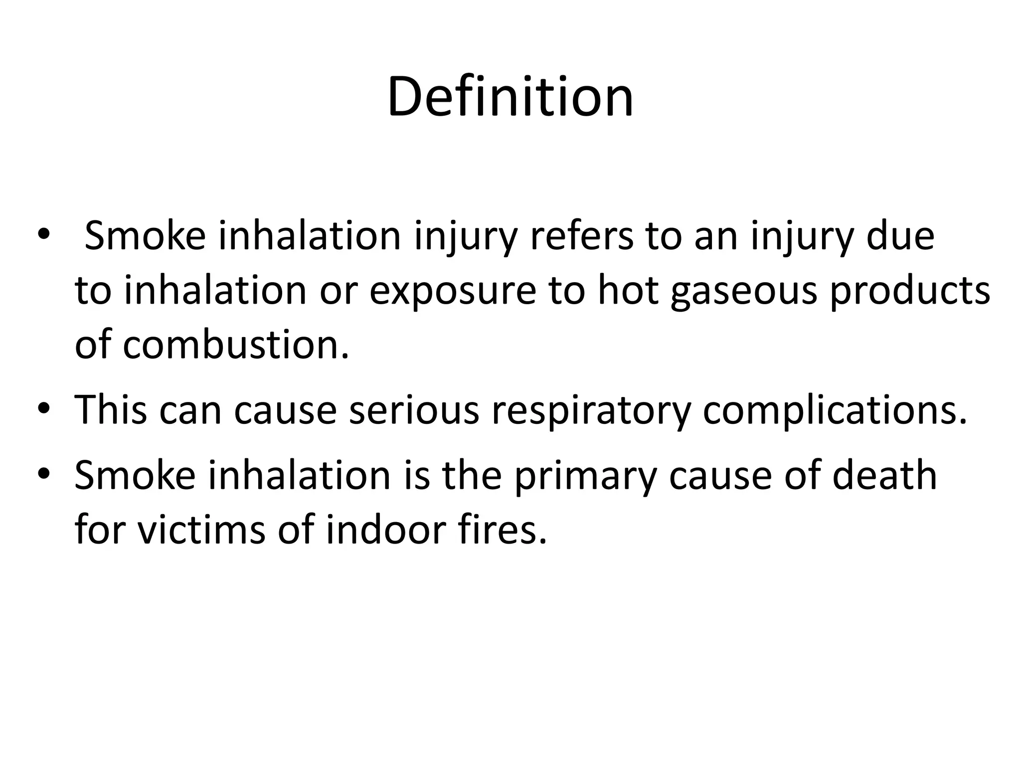 Smoke Inhalation Physiotherapy Management | PPTX