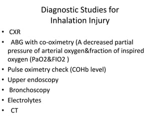 Smoke Inhalation Physiotherapy Management | PPTX