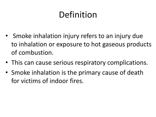 Smoke Inhalation Physiotherapy Management | PPTX