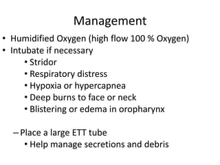Smoke Inhalation Physiotherapy Management | PPTX