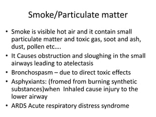 Smoke Inhalation Physiotherapy Management | PPTX