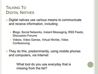 Digital Natives & Digital Immigrants | PPTX