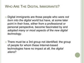 Digital Natives & Digital Immigrants | PPTX