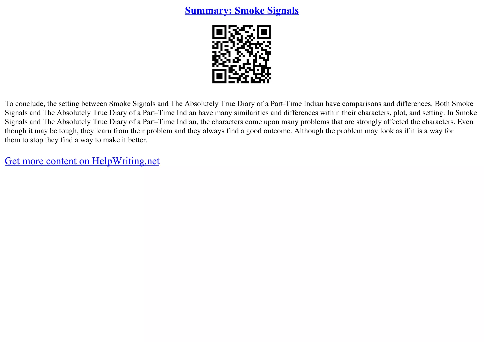 Smoke Signals Analysis | PDF