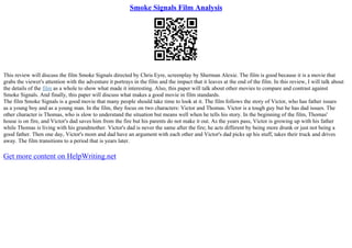 Smoke Signals Analysis | PDF