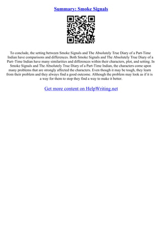 Smoke Signals Essay | PDF