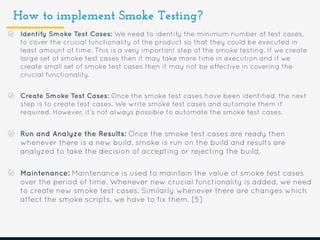 Smoke Testing | PDF