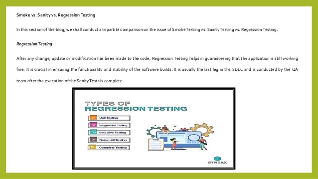 Smoke Testing vs. Sanity Testing: A Comparative Analysis | PPT