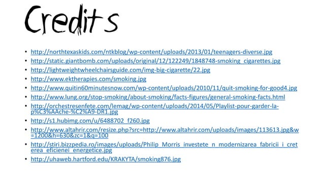 Smoking - The Thin Life Line | PPT