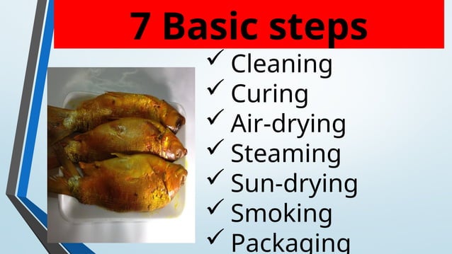 smoking.pptx Fish Preservation of Fish.. | PPTX | Cooking | Food & Drink