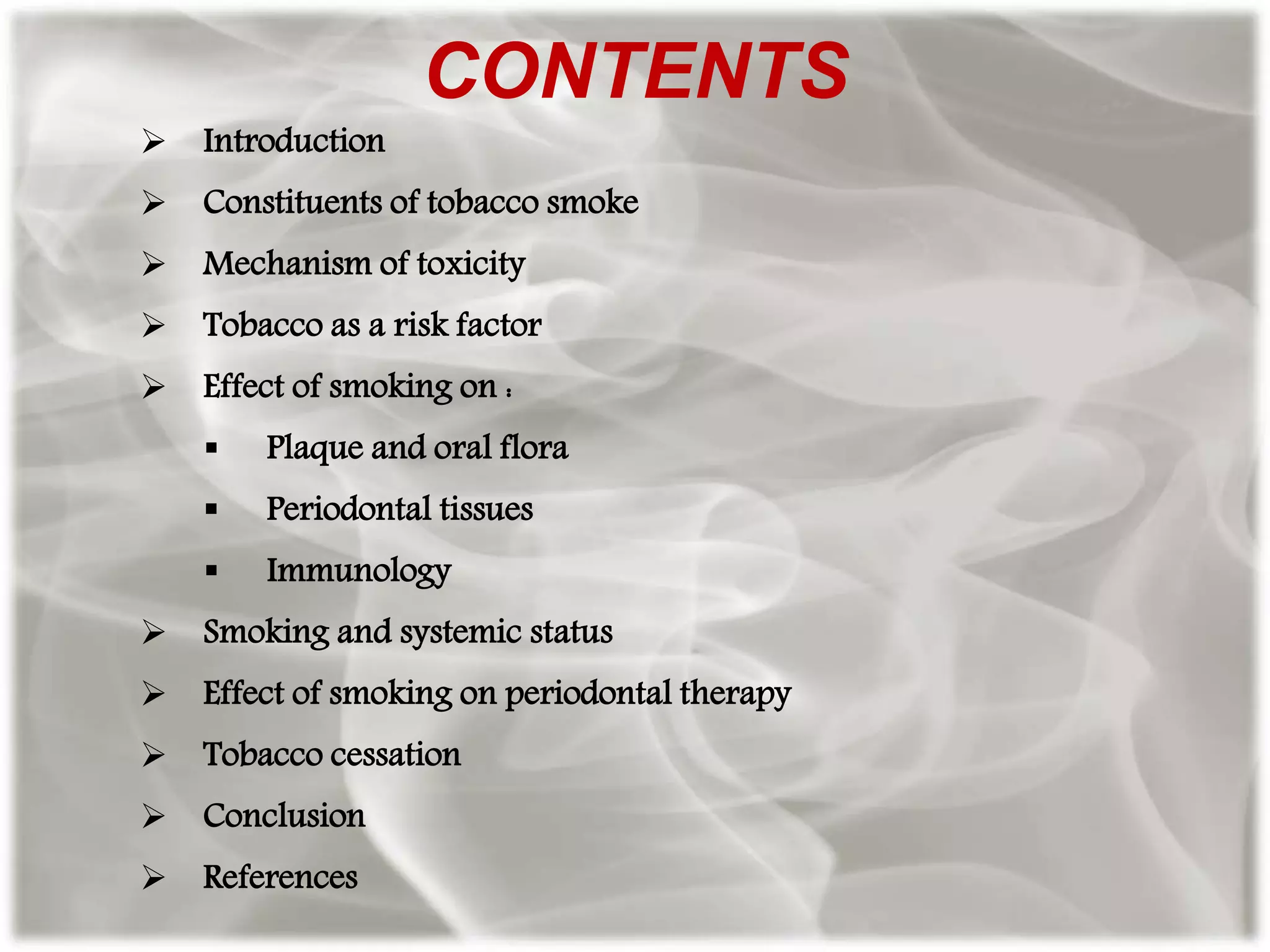 Smoking and periodontal diseases | PPTX