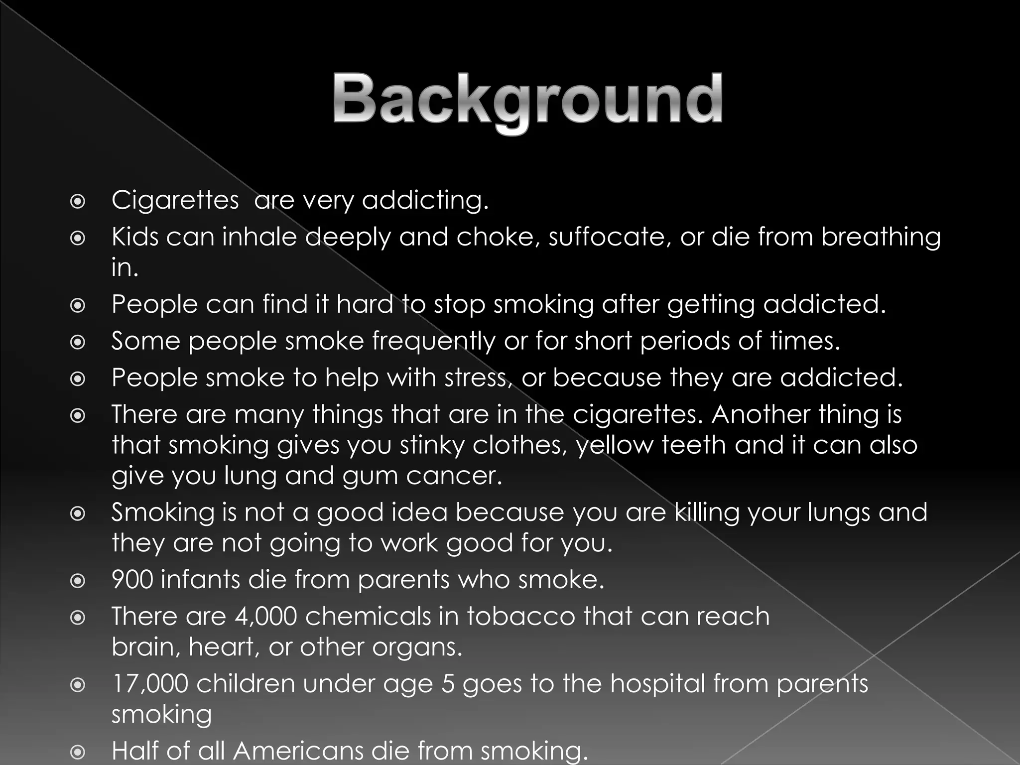 IB Exhibition Topic: Smoking- Rm 14 | PPT