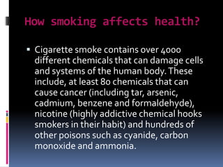 Smoking and health | PPTX
