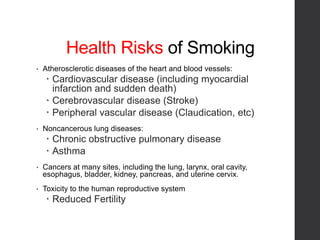 Smoking and its health risks | PPTX