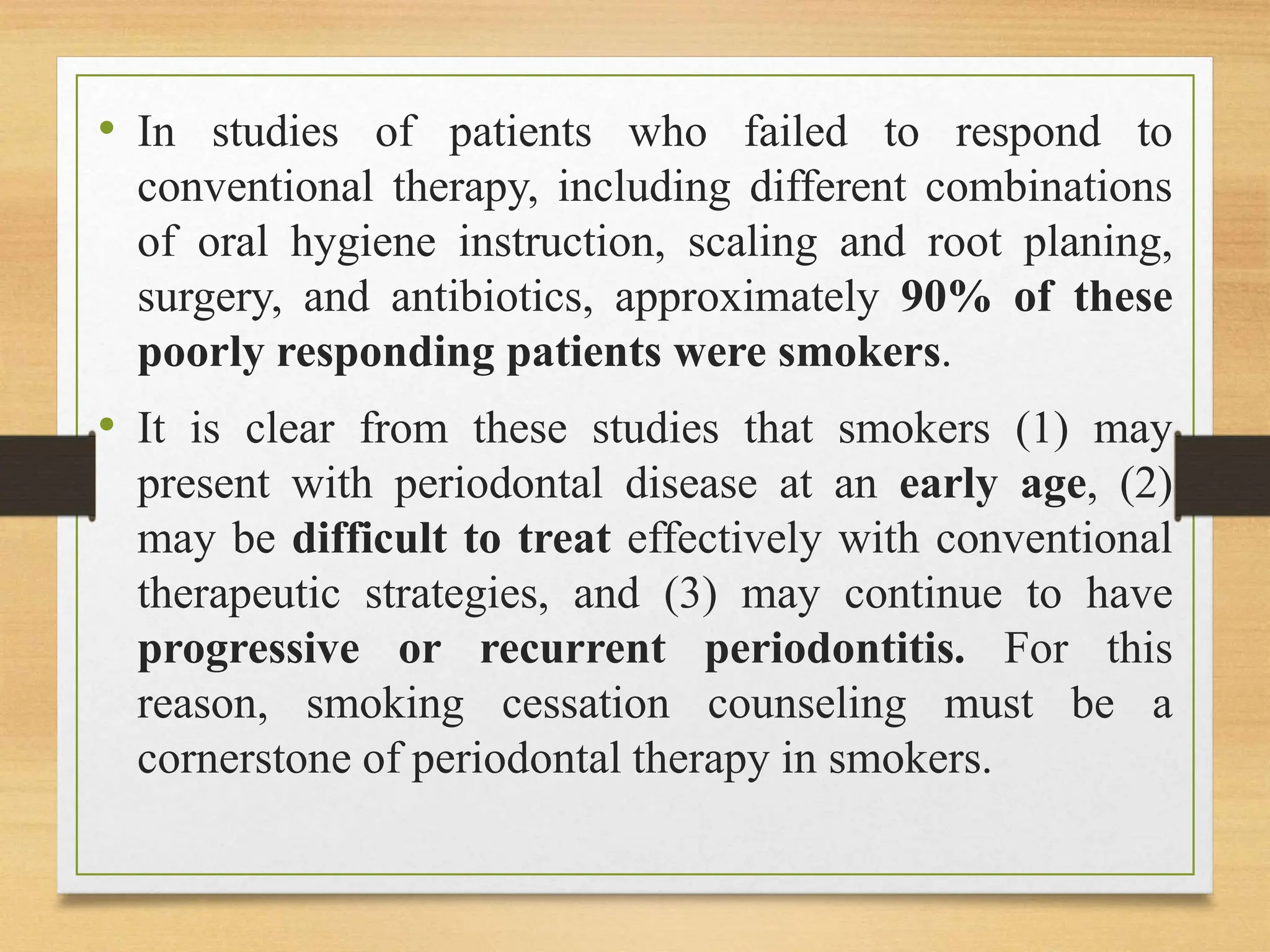 Smoking and Periodontal Disease presentation | PPTX