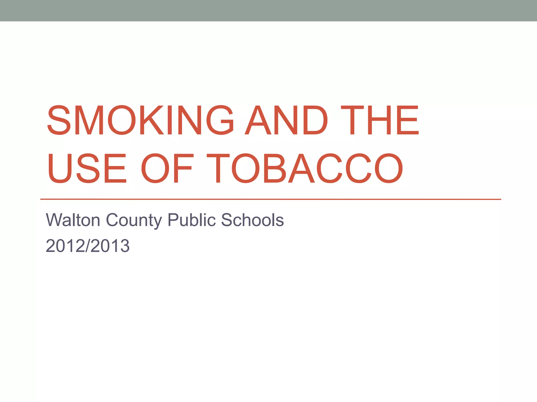 Smoking and Tobacco | PPT