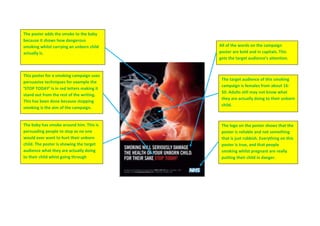 Smoking campaign poster analysis alfie | PPT