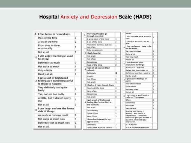 Hospital anxiety and depression scale - plmseller
