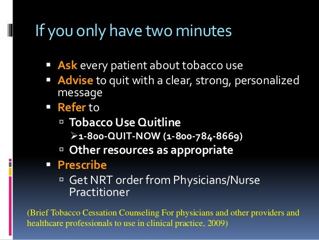 Smoking Cessation Intervention For Nurses To Use In Clinical Practic…