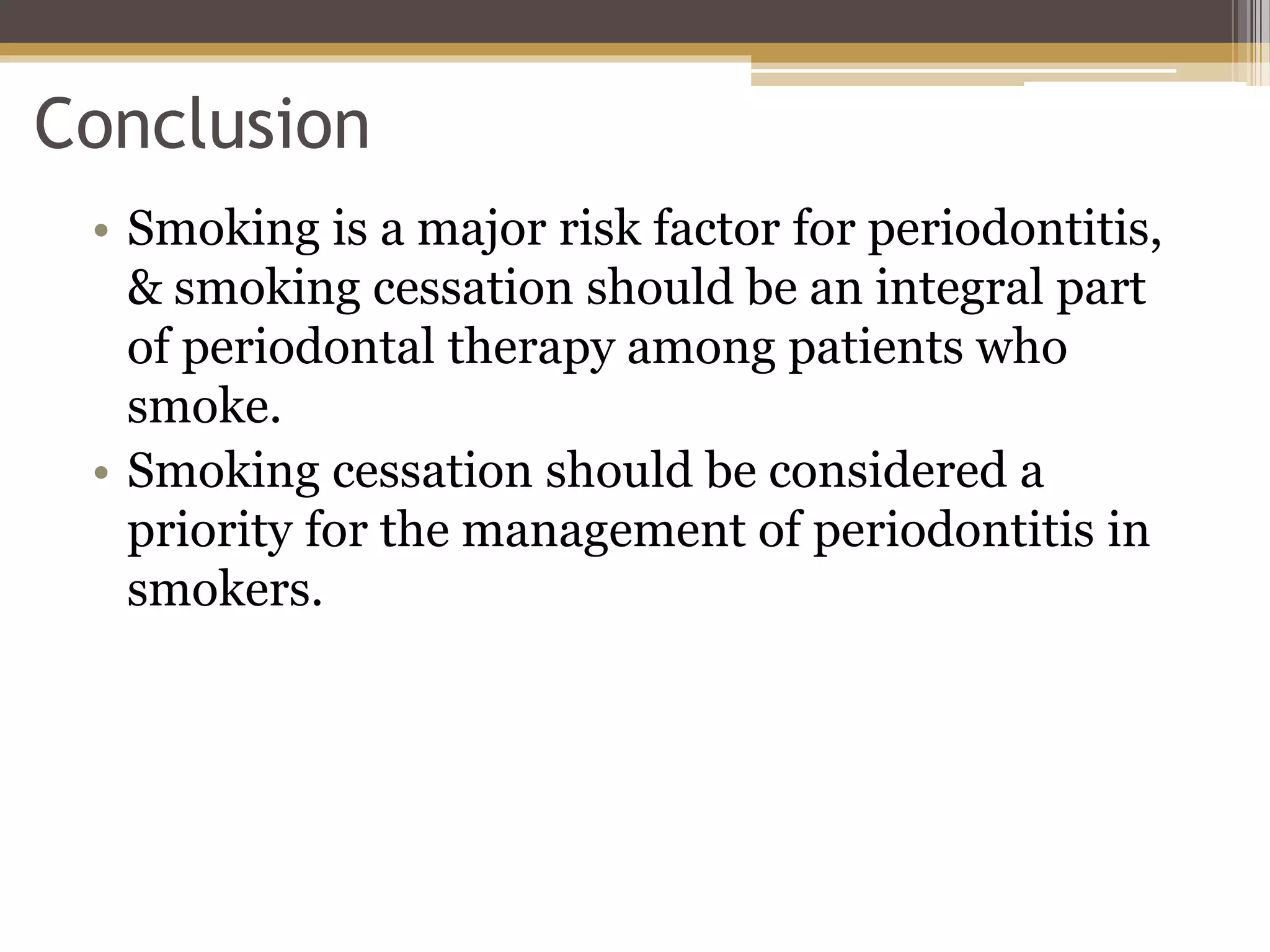 Smoking & its effects on periodontium | PPTX