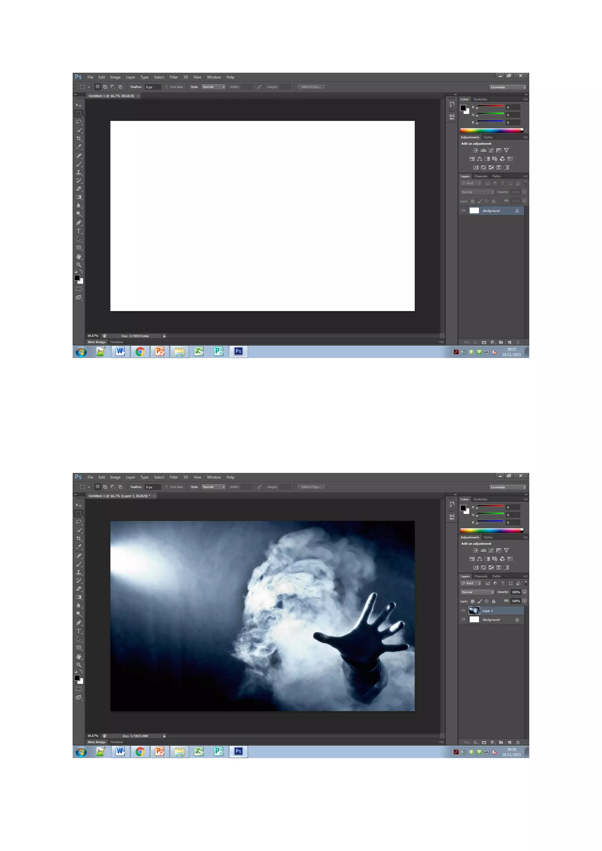 Guide to photoshop : Basic Banner | PDF