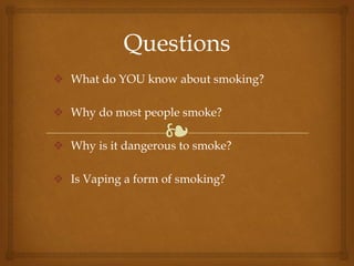 Smoking presentation | PPTX