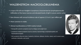 WALDENSTROM MACROGLOBULINEMIA associated with Hepatitis C | PPTX