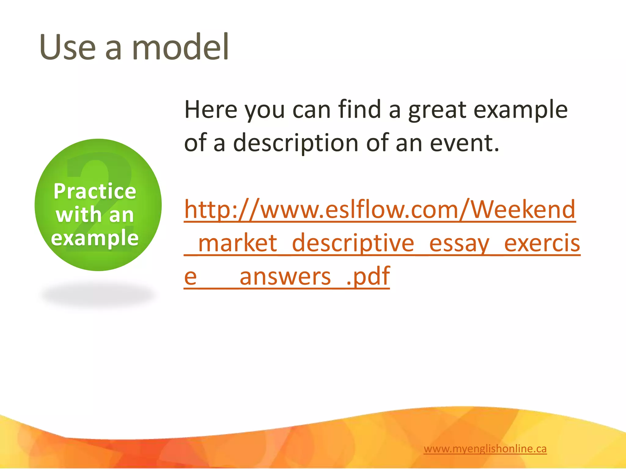 Describing an Event | PPTX