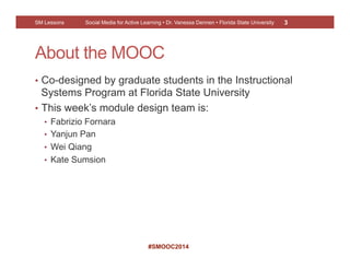 Social Media for Active Learning MOOC - Social Media Lessons Webinar Slides | PDF | Social ...