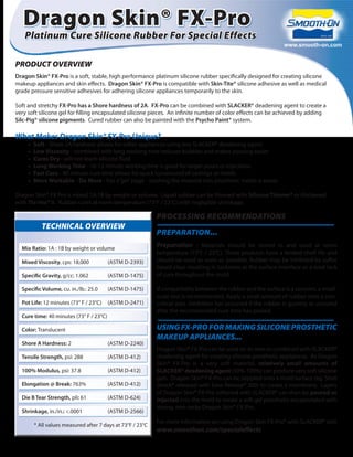 Smooth-On Dragon Skin FX Pro - EPOKS Kimyevi Ürünler | PDF