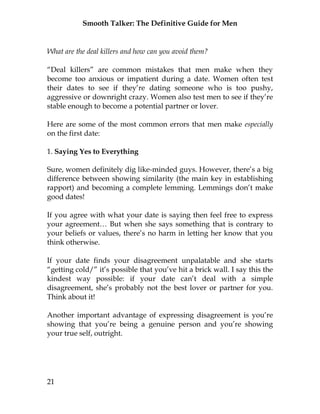 Smooth Talker The Definitive Guide for Men | PDF