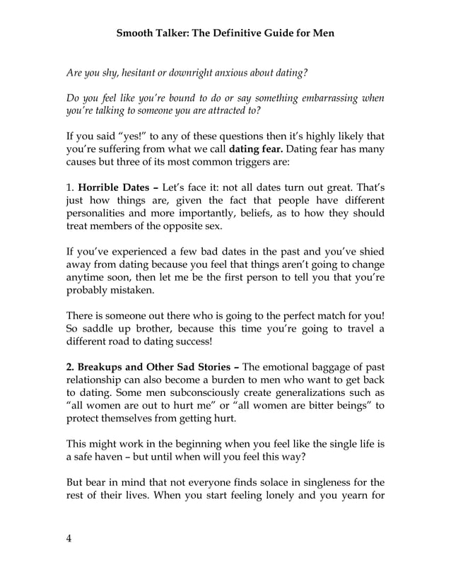 Smooth Talker The Definitive Guide for Men | PDF | Eye and Vision ...