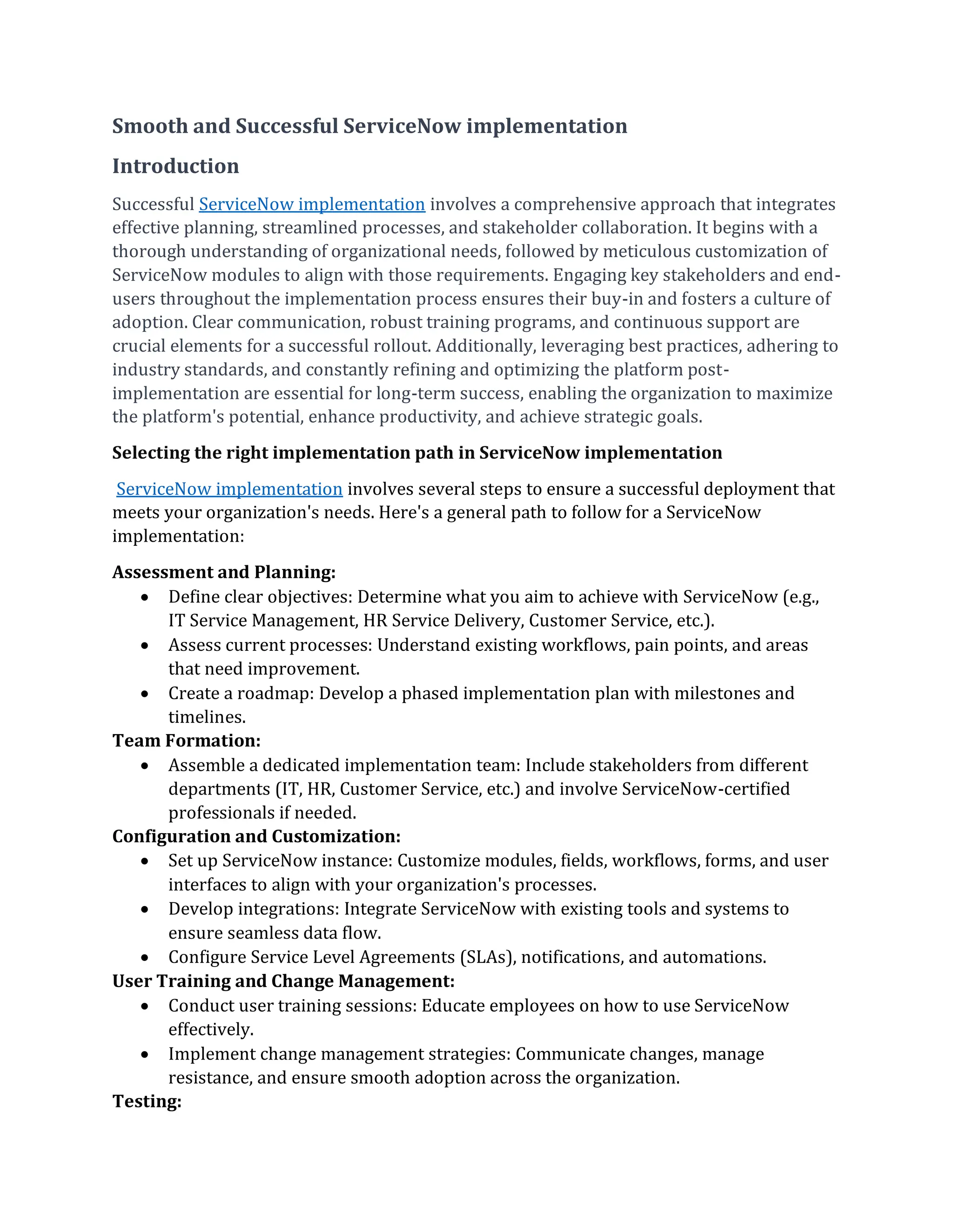 Smooth and Successful ServiceNow implementation.pdf