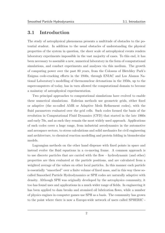 Smoothed Particle Hydrodynamics | PDF