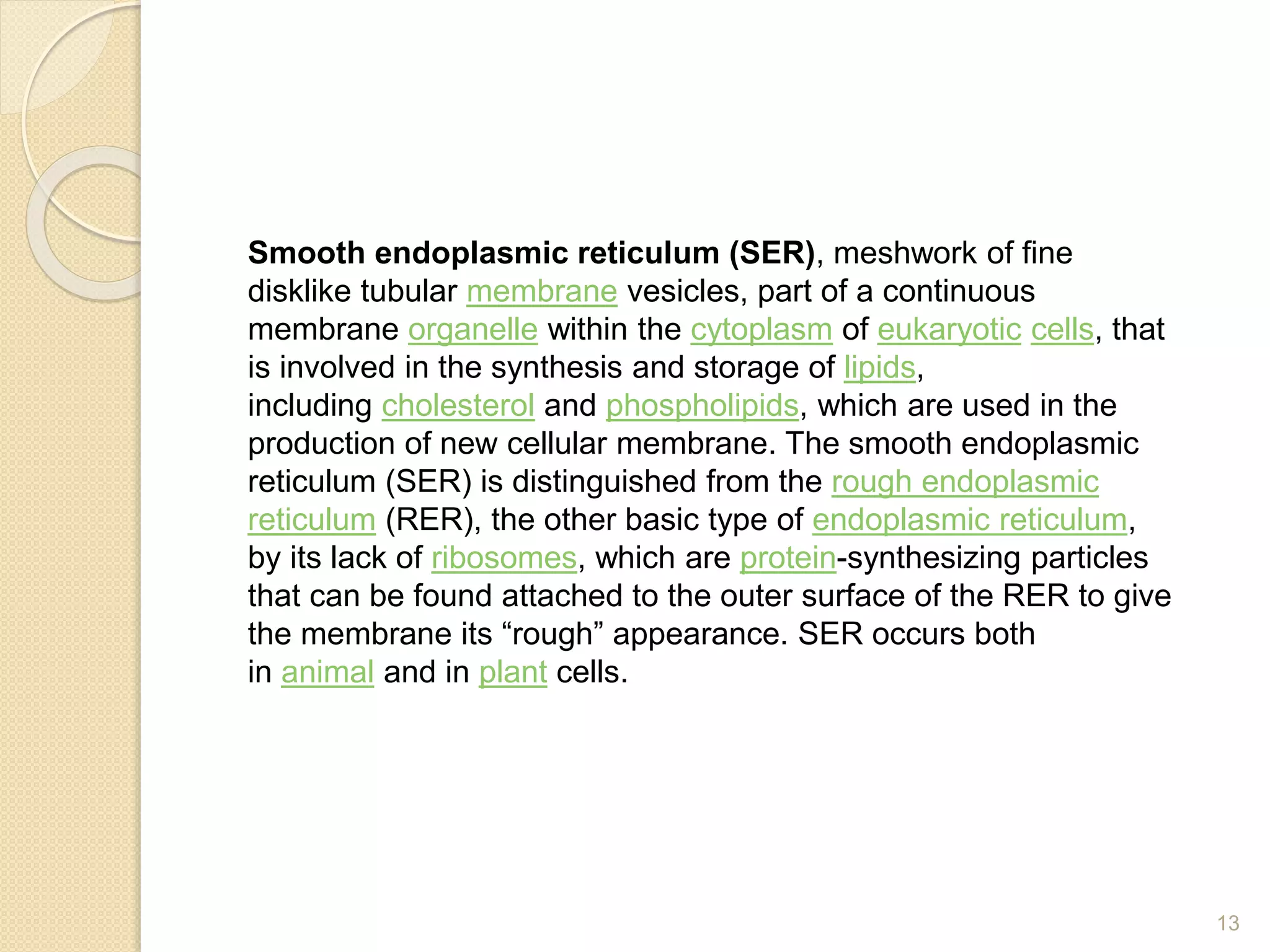 Smooth endoplasmic reticulum & vacuoles | PPTX