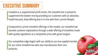 Smoothie Bar Business Plan | PDF