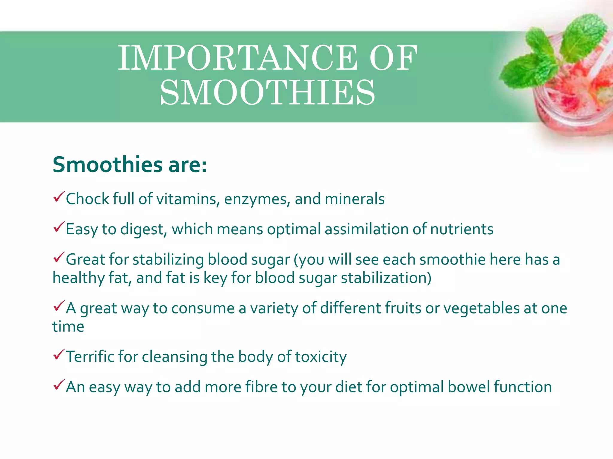 All About Smoothies | PPT