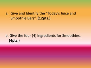 Smoothies | PPTX