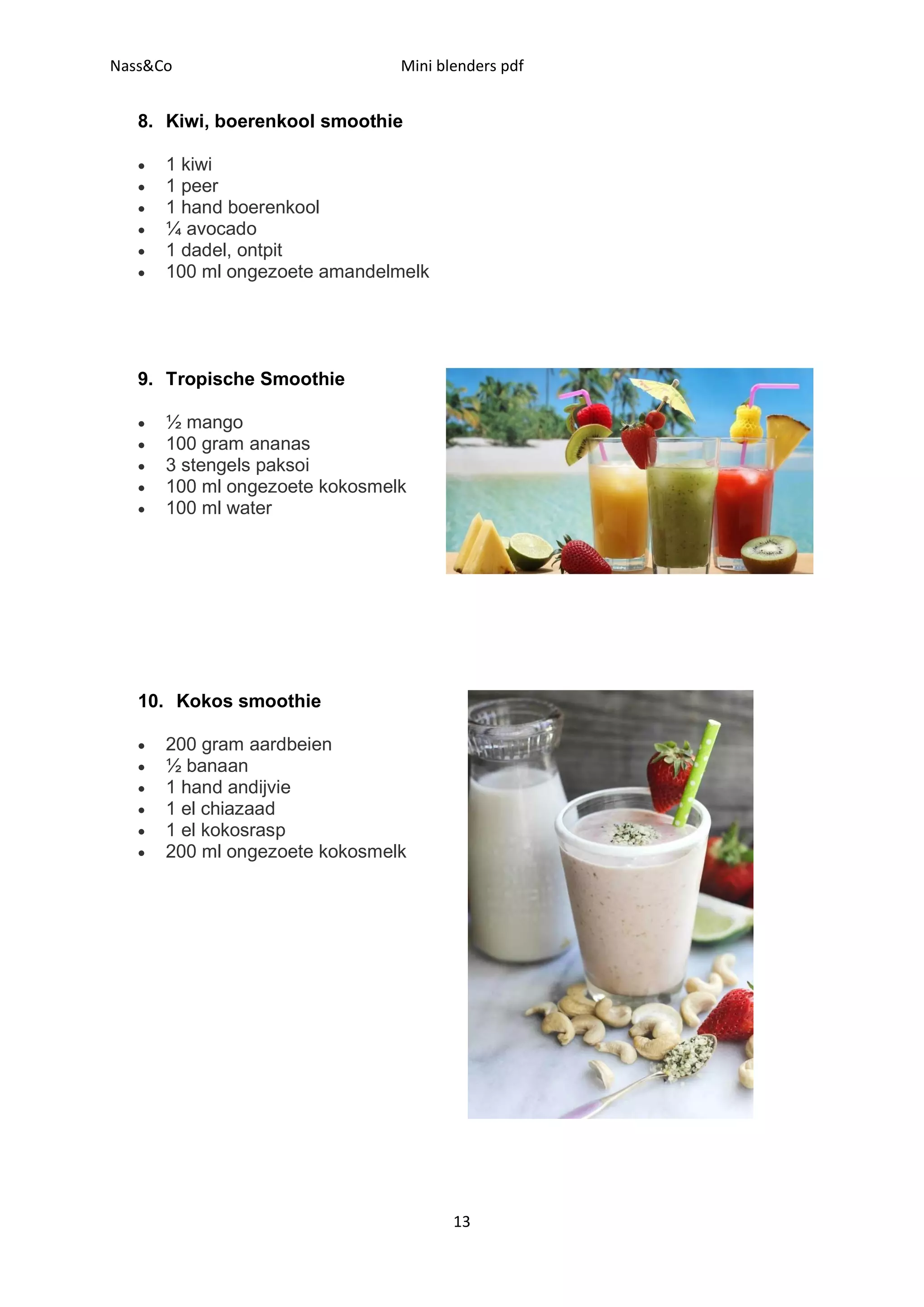 Smoothies recepten nass&co | PDF