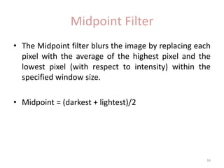 Smoothing in Digital Image Processing | PPTX
