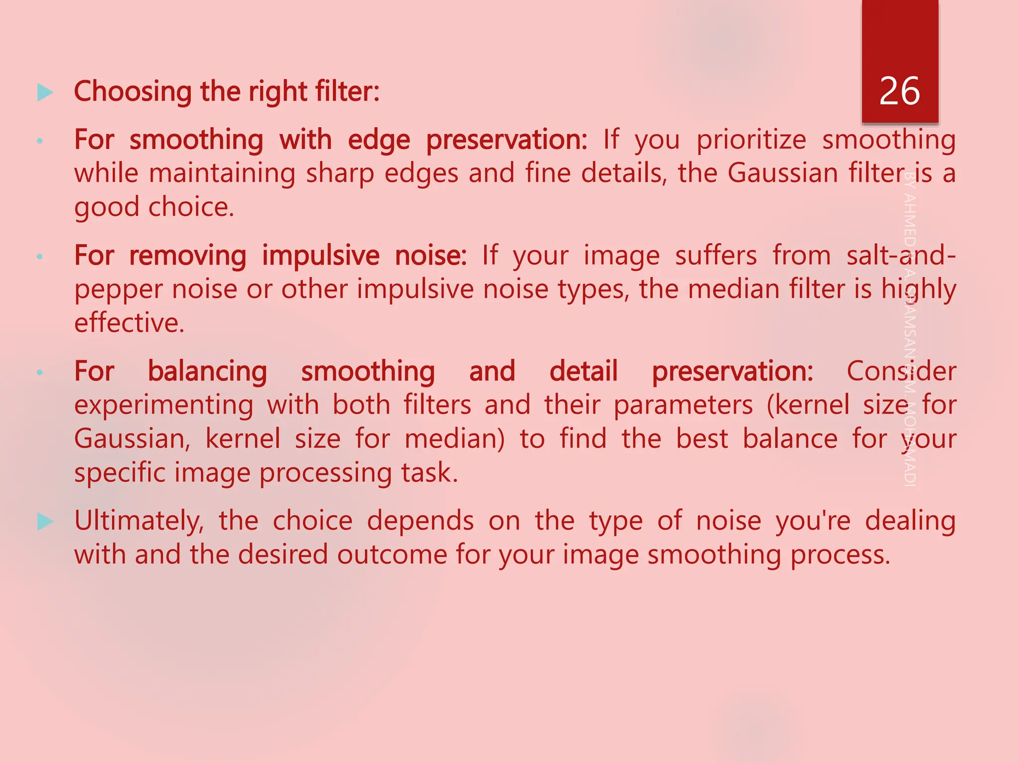 smoothing filters gaussion and median filters comparing.ppt