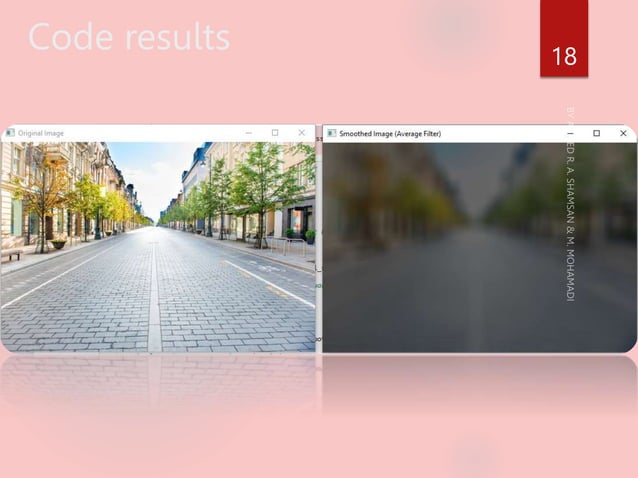 smoothing filters gaussion and median filters comparing.ppt
