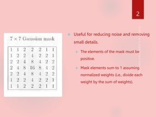 smoothing filters gaussion and median filters comparing.ppt