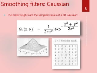 smoothing filters gaussion and median filters comparing.ppt