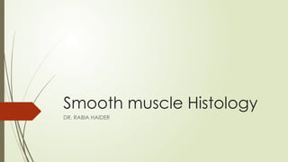 Smooth muscle Histology - Dr Rabia Haider.pptx