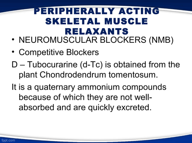 Smooth muscle relaxants | PPT | Physical Therapy | Wellness